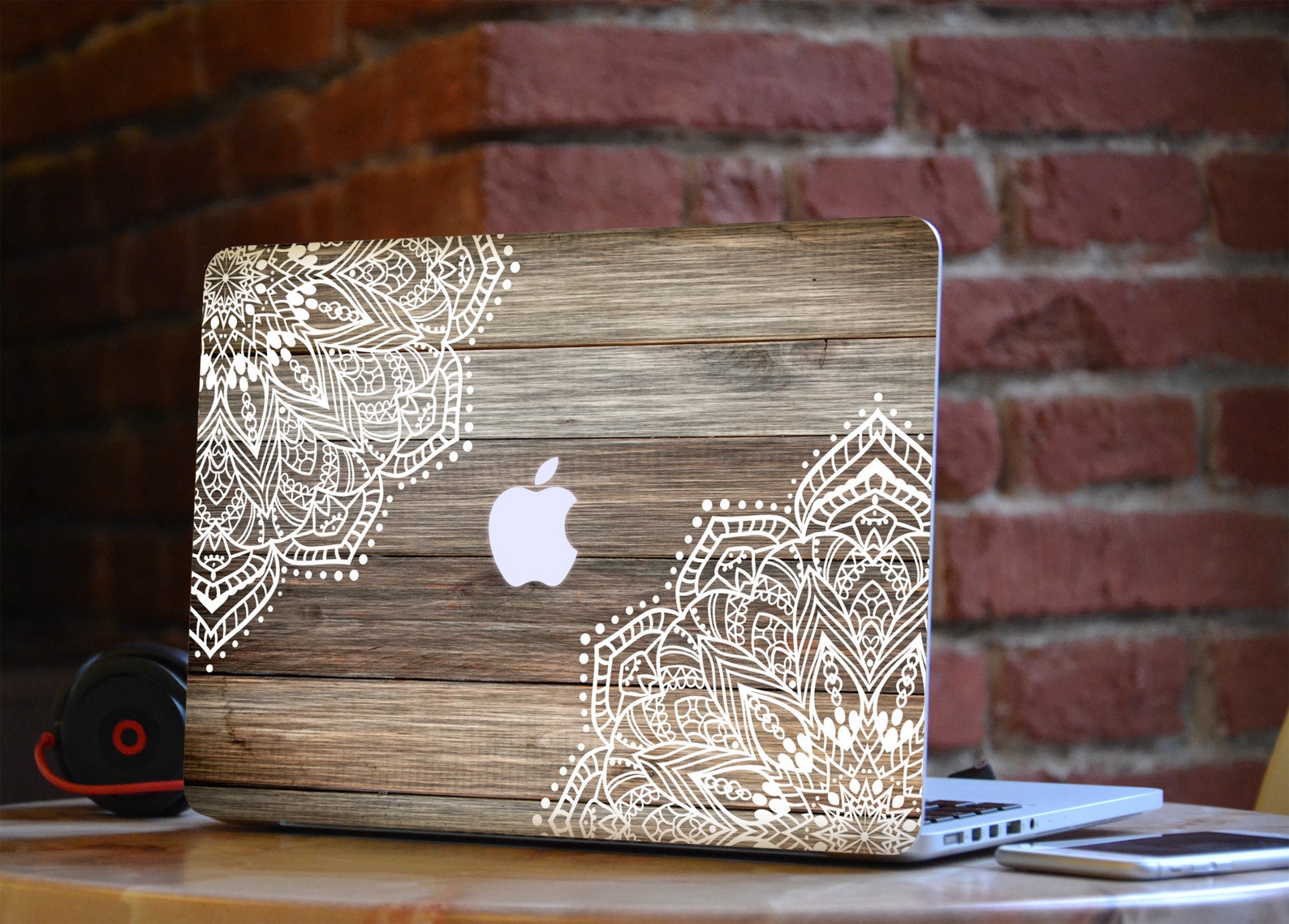 White Mandala Laptop Stickers Keyboard Stickers Wood 12 Inch - Etsy