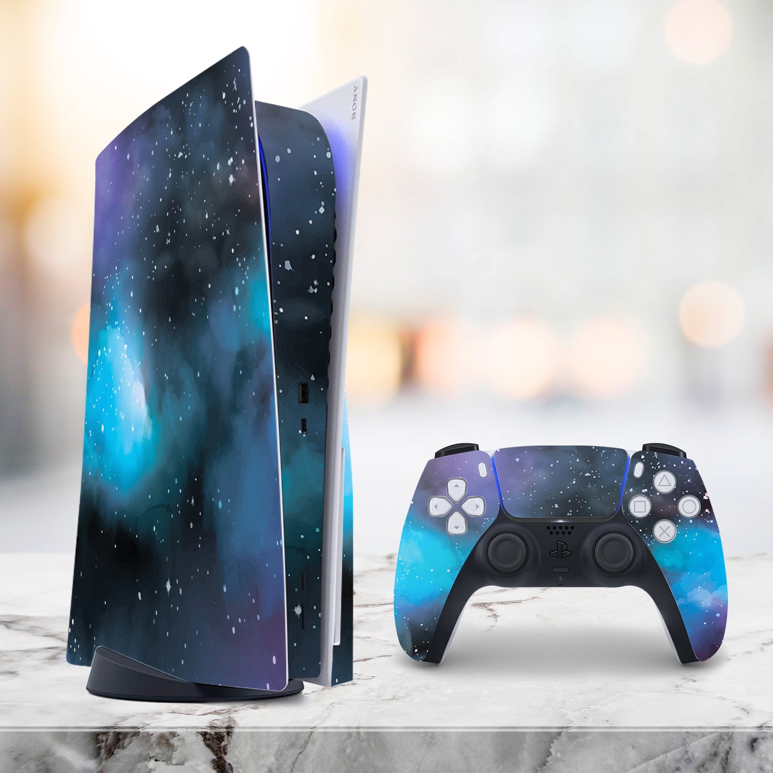 PS5 Deep Blue Space Skin PS4 Skin PS4 Stars Skin PS4 Fat Gamer - Etsy