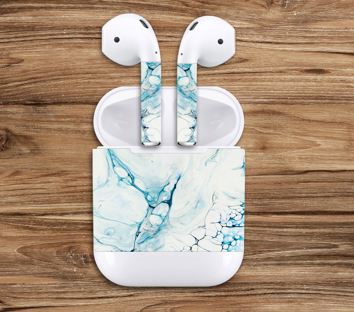 Blue Marble Airpods Skin Wrap White Pattern Apple Air Pod 1 2 | Etsy