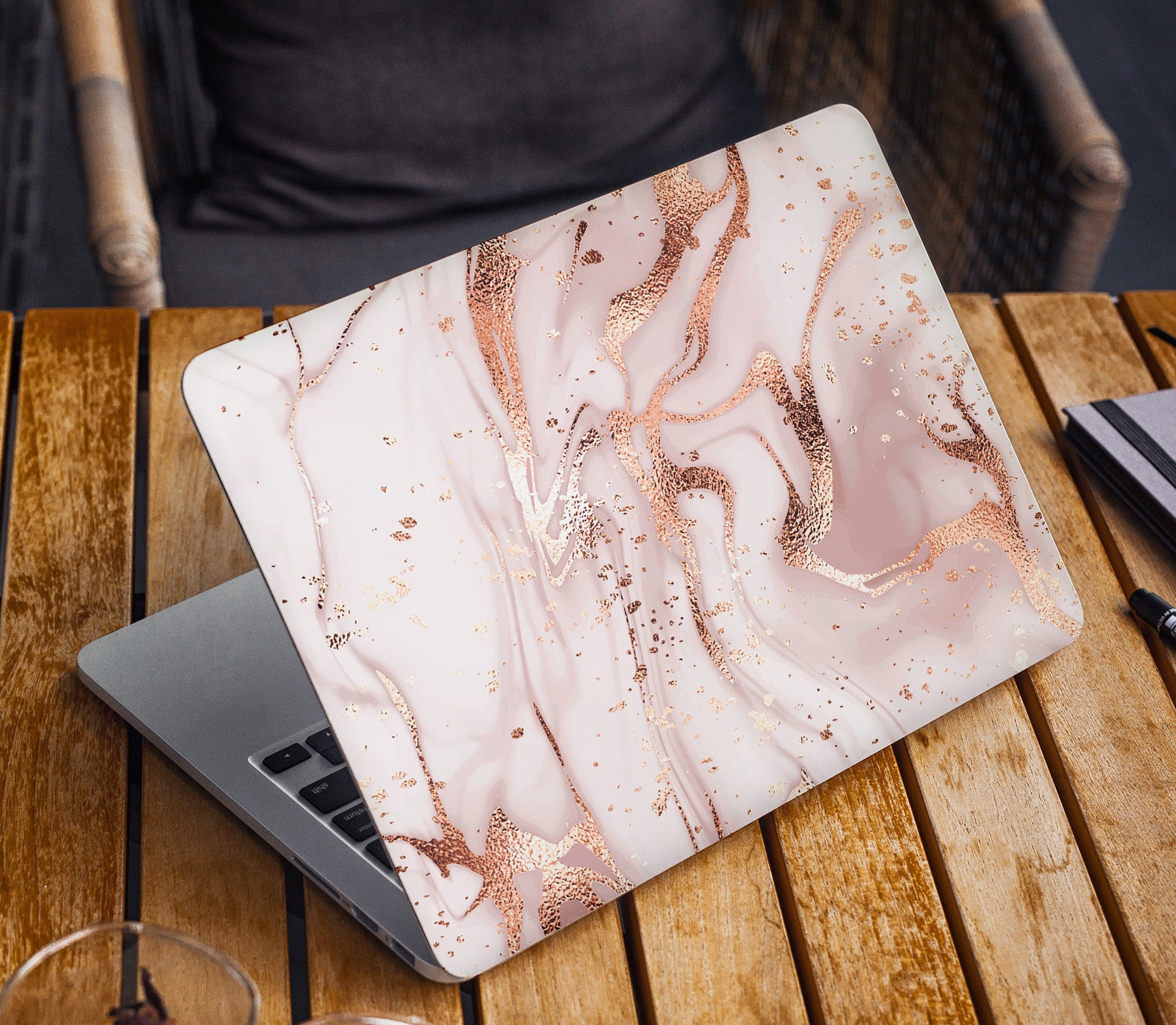 Light Pink Natural Marble Texture Laptop Skin, MacBook Skin, Computer ...