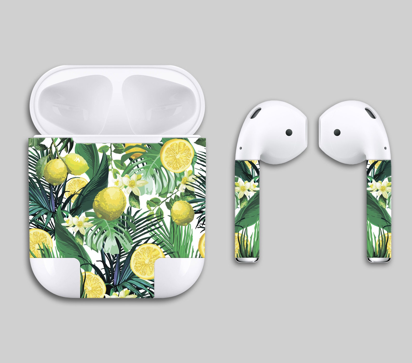 Lemons AirPods Skin Wrap Apple Air Pod 1 2 Decal Fruit Pattern | Etsy