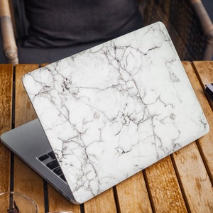 White Marble Laptop Skin Sticker Notebook Vinyl Decal Dell Hp Lenovo ...