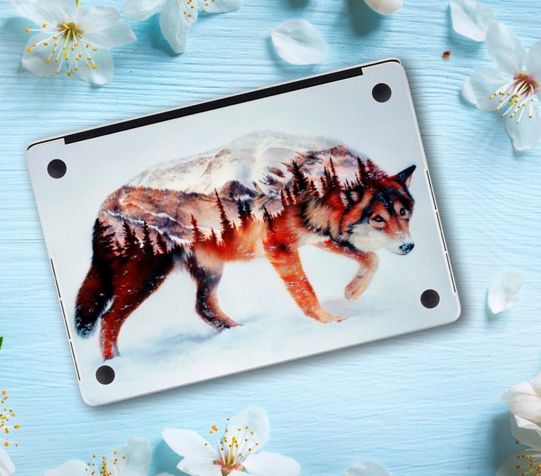 Wolf Laptop Skin Sticker Forest Notebook Vinyl Decal Dell Hp - Etsy
