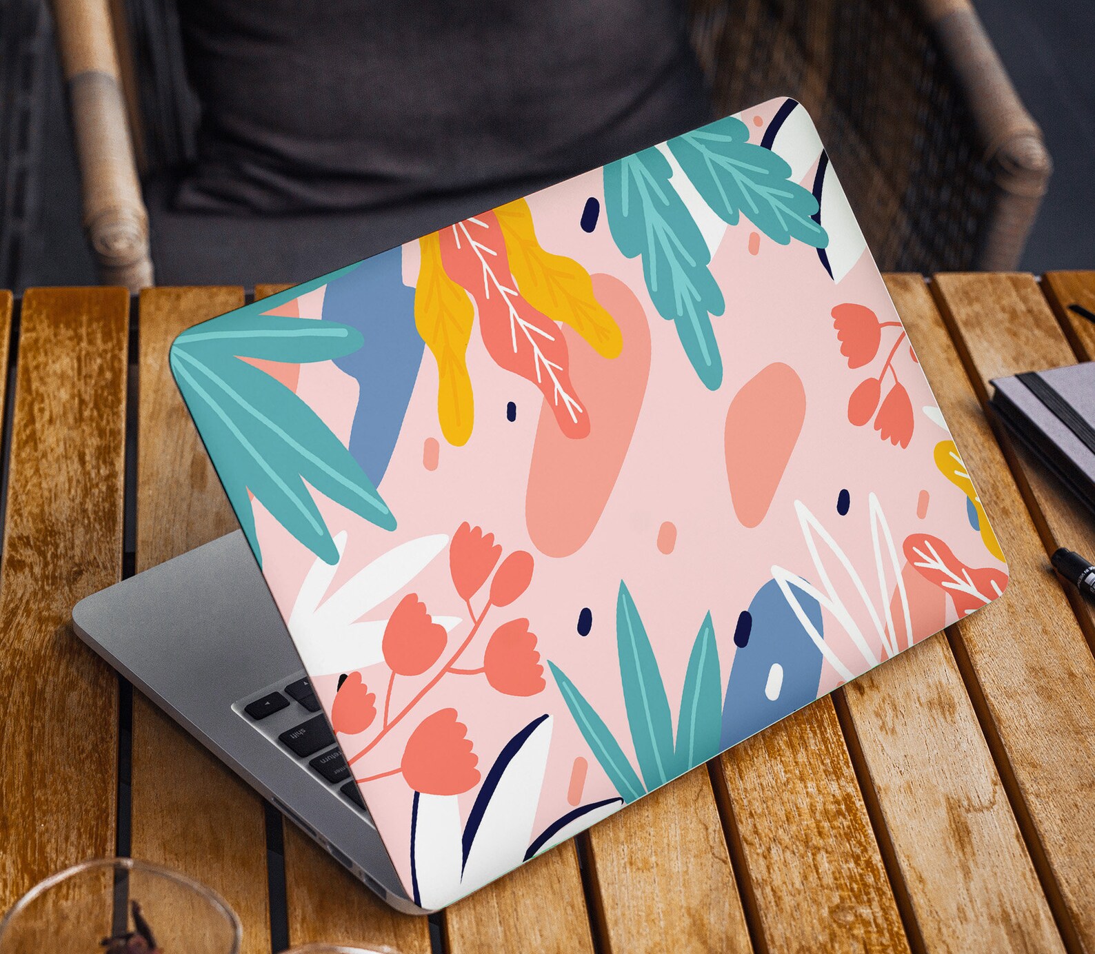 Floral Laptop Skin Sticker Abstract Pattern Vinyl Decal Dell - Etsy