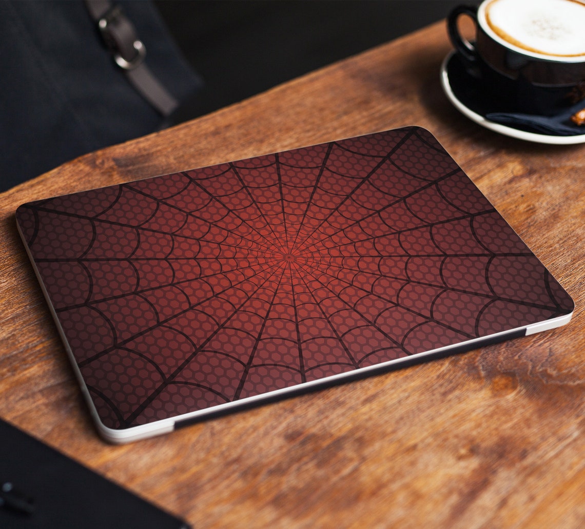 Red Web Laptop Skin Sticker Pattern Notebook Vinyl Decal Dell - Etsy