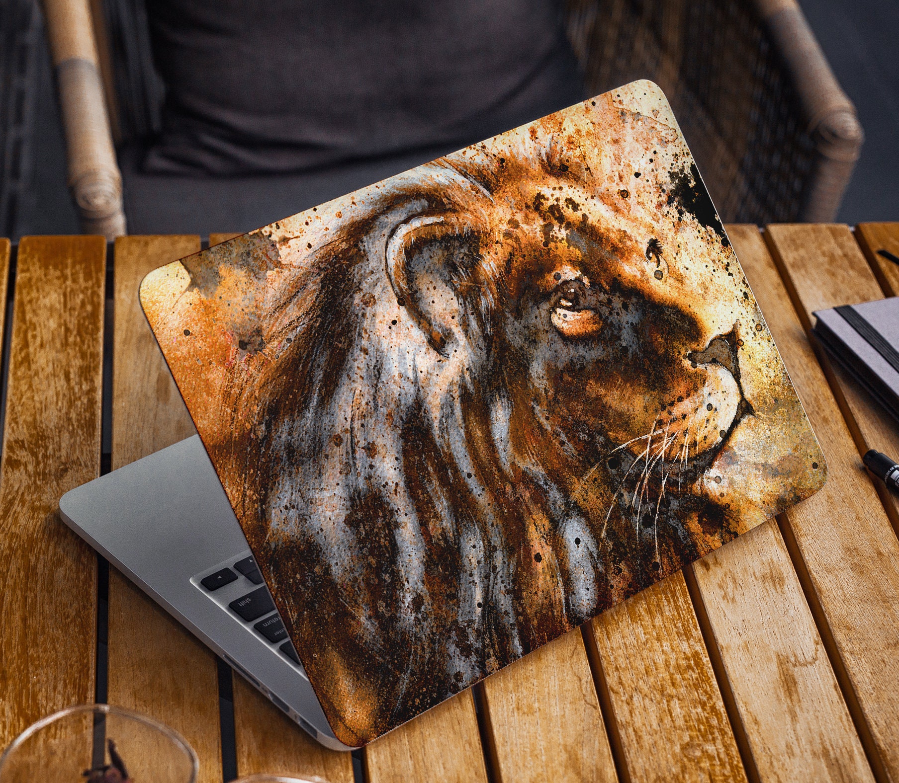 Lion Laptop Skin Sticker Animal Notebook Vinyl Decal Hp Lenovo | Etsy