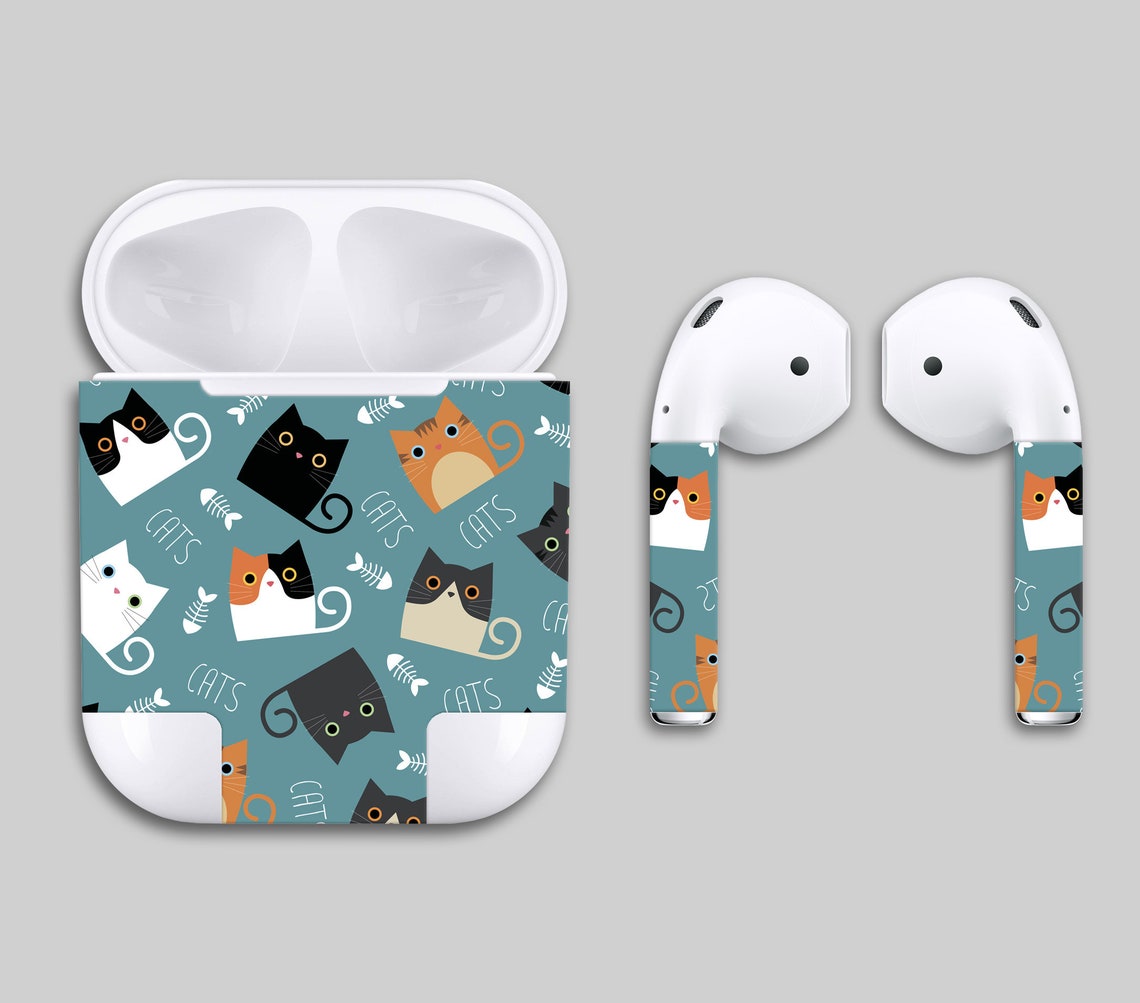Seals Cat AirPods Skin Wrap Apple Air Pod 1 2 Decal Cute Cat | Etsy