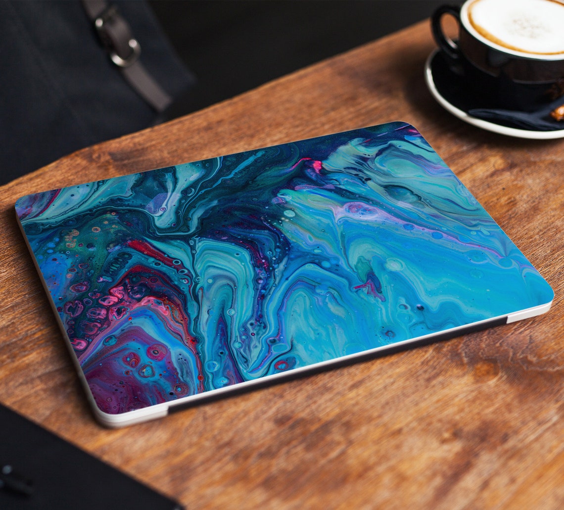 Watercolor Marble Laptop Skin,blue Marble Pattern MacBook Skin ...