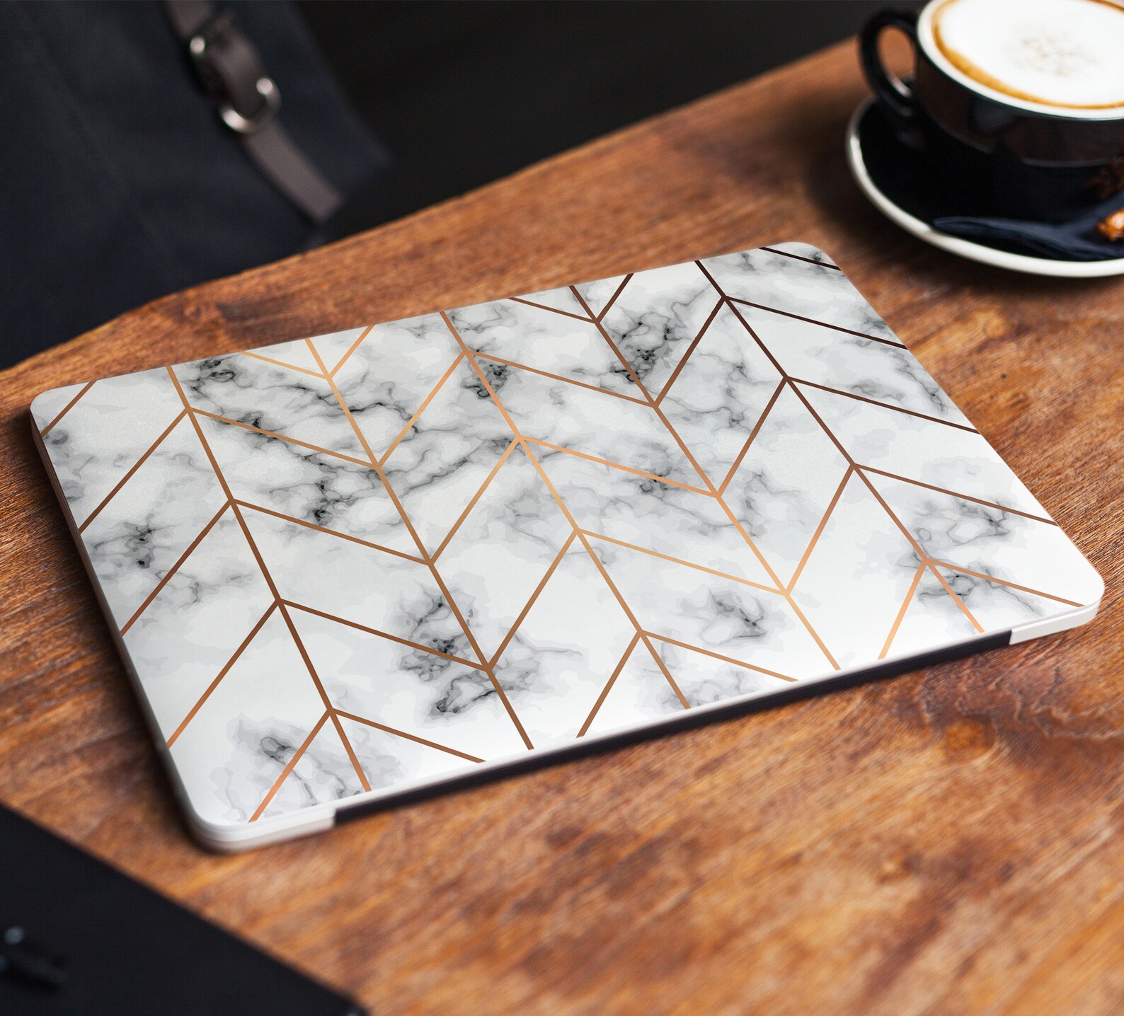 White Marble Laptop Skin Gold Stripes Notebook Decal Dell Hp - Etsy