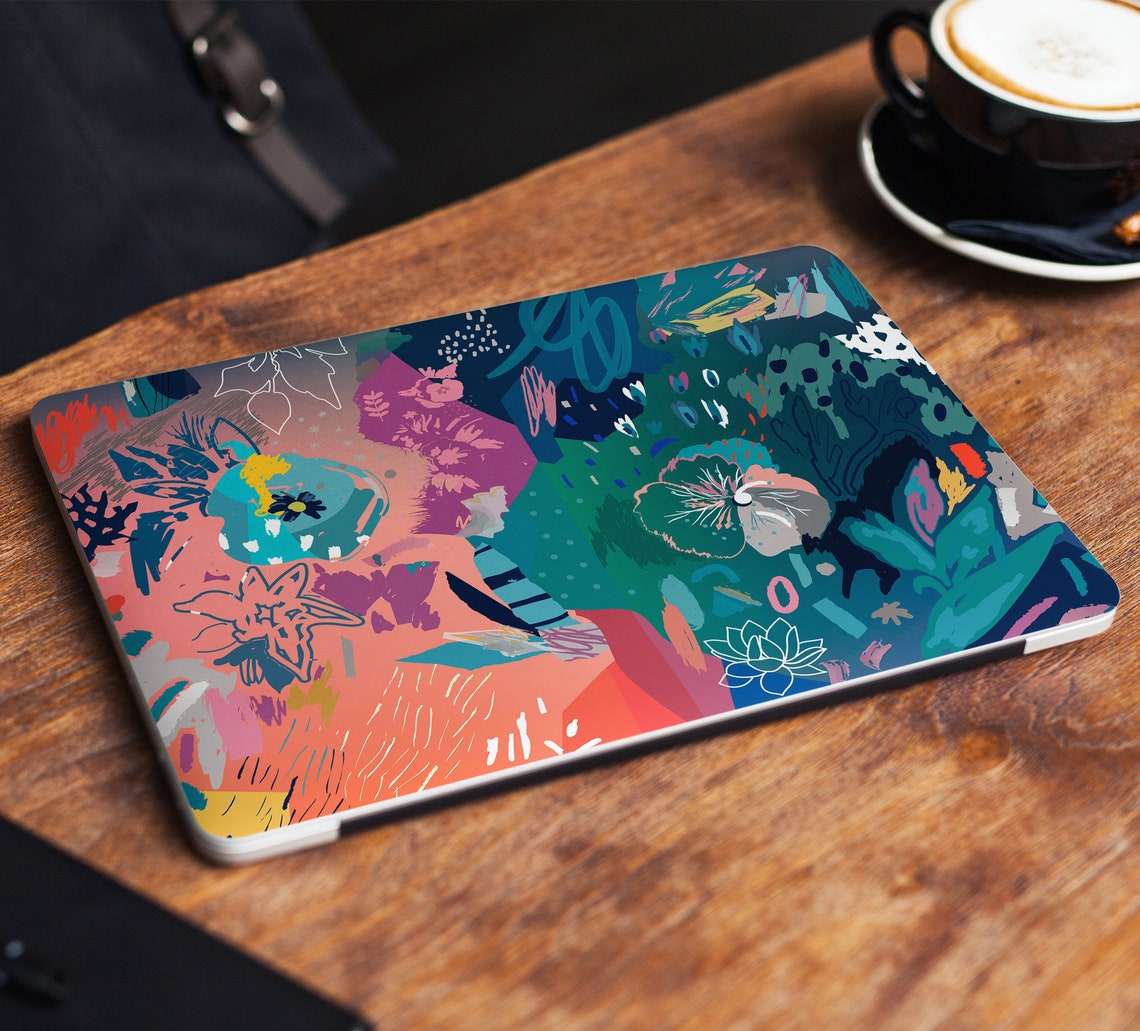 Floral Laptop Sticker Watercolor Flower Notebook Vinyl Dell Hp Lenovo ...