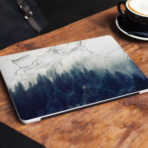 White Marble Laptop Sticker Forest Notebook Vinyl Decal Dell Hp Lenovo ...