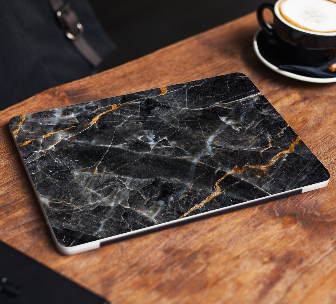 Black Marble Detail Laptop Laptop Skin Macbook Skin Computer - Etsy