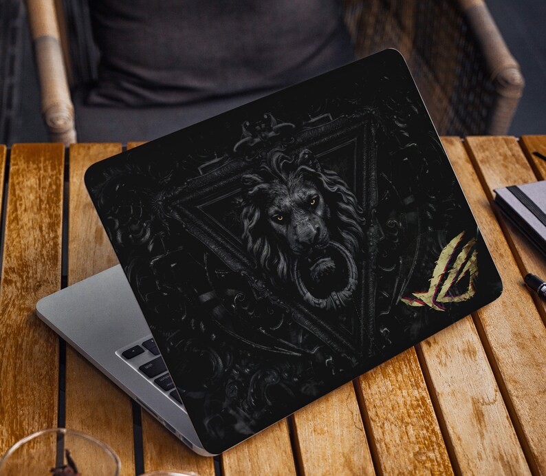 Lion Laptop Skin Sticker Animal Notebook Vinyl Decal Dell Hp - Etsy