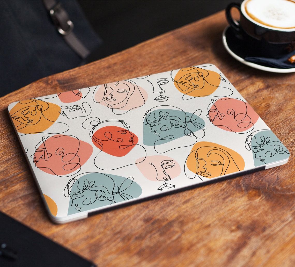 Abstract Laptop Skin Sticker Faces Notebook Vinyl Decal Dell - Etsy