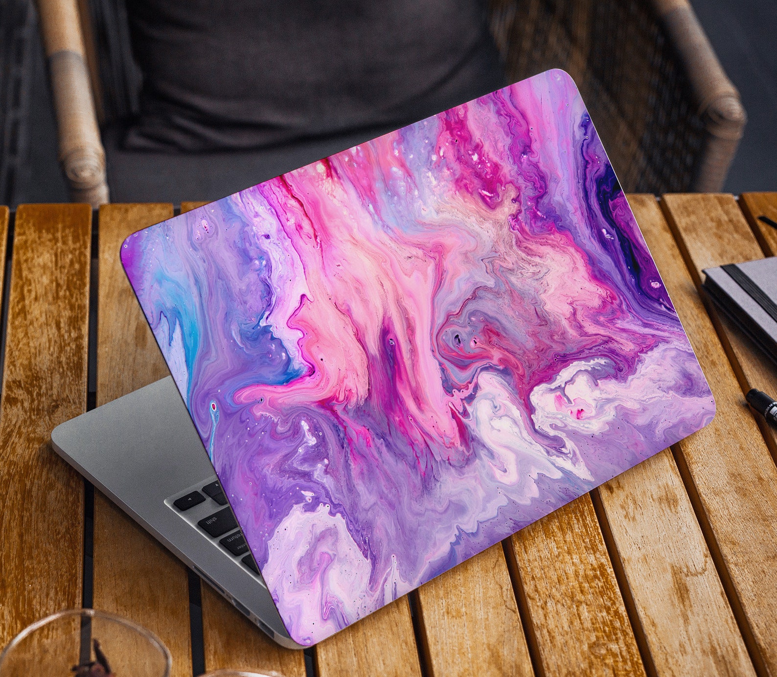 Cosmik Pink Marble Laptop SkinWatercolor Pattern Macbook | Etsy