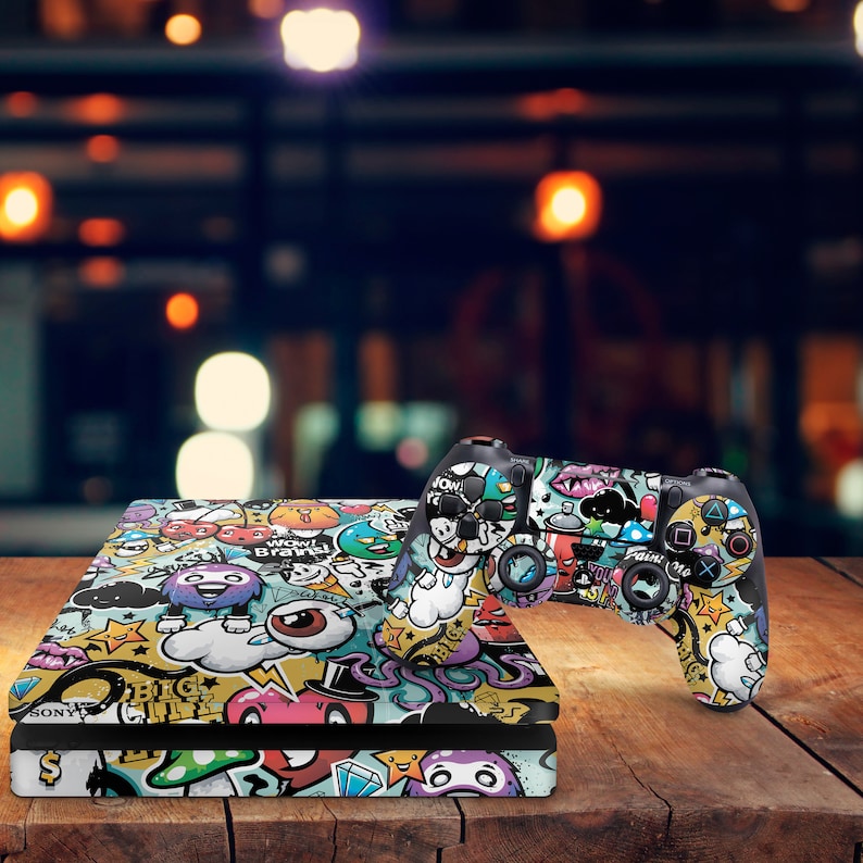 PS5 Skin Art Pattern PS4 Skin Cartoons PS4 Skin Graffiti PS4 PS4 Pro ...