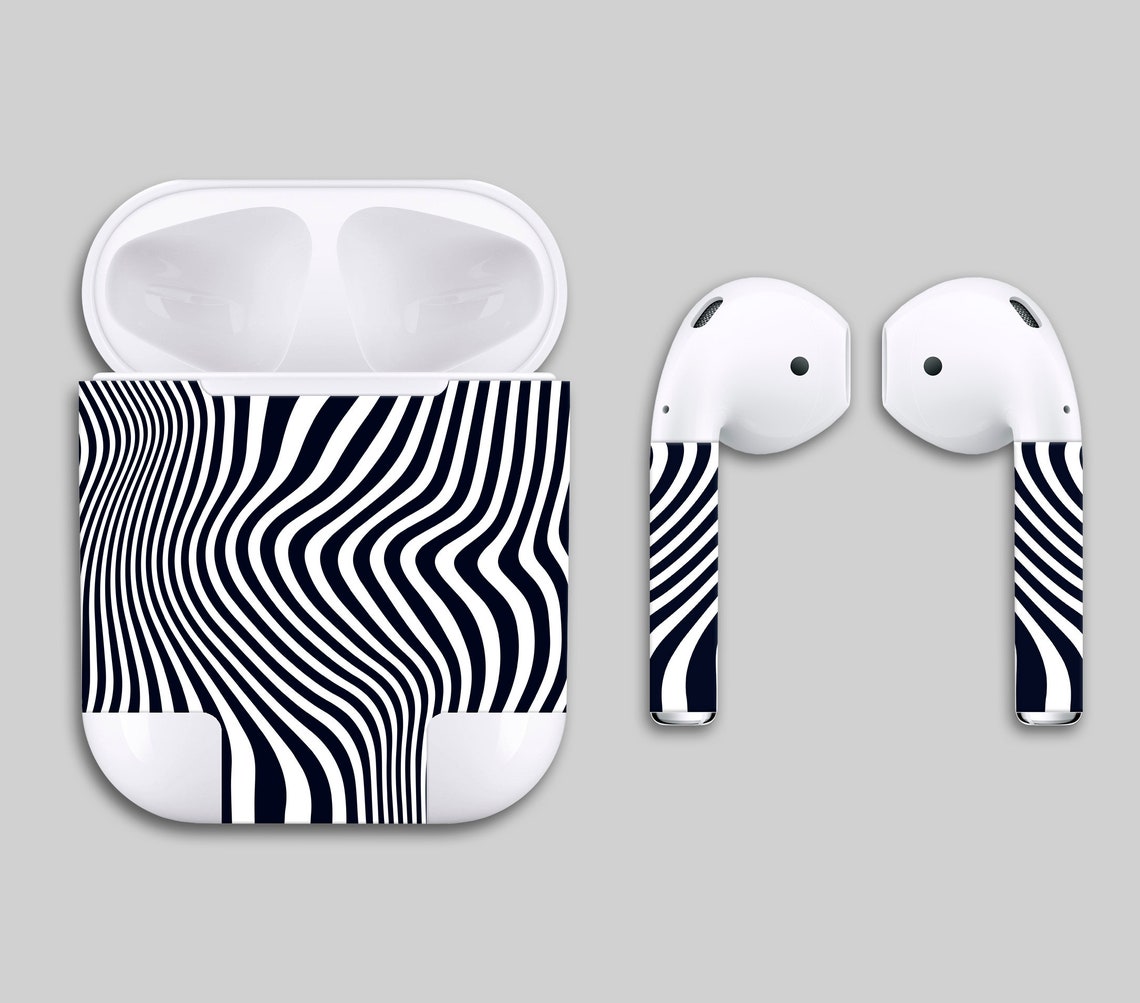 Black Marble Airpod Skin Wrap Apple Air Pod 1 2 Decal Zig Zag - Etsy