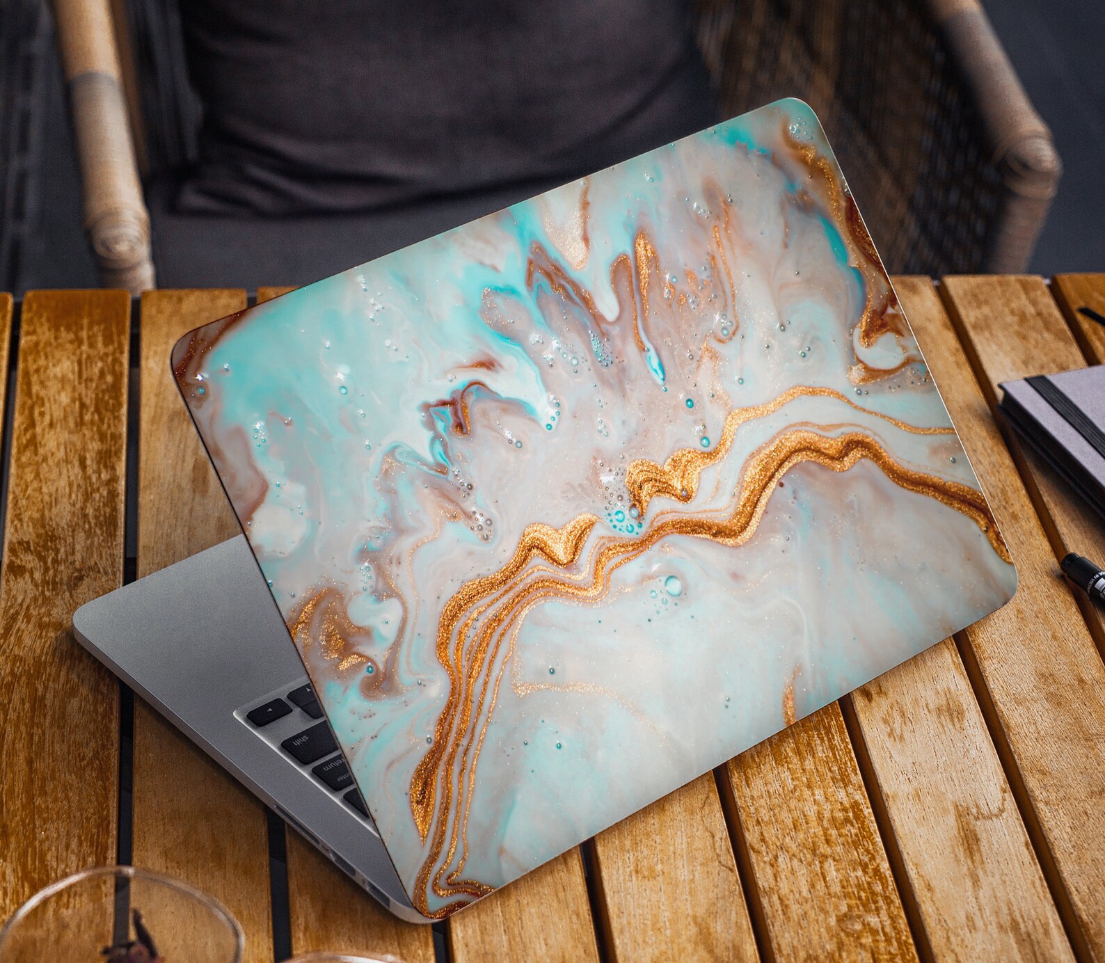 Gold Blue Pastel Colorful Laptop Skin Asus HP Dell Lenovo - Etsy