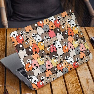 Cute Dogs Laptop Skin Sticker Watercolor Notebook Decal Dell Hp Lenovo ...