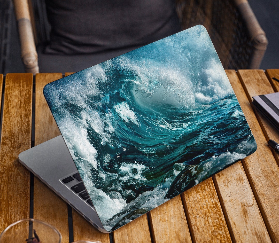 Ocean Pattern Laptop Skin Sea Wave Notebook Vinyl Decal Dell Hp Lenovo ...