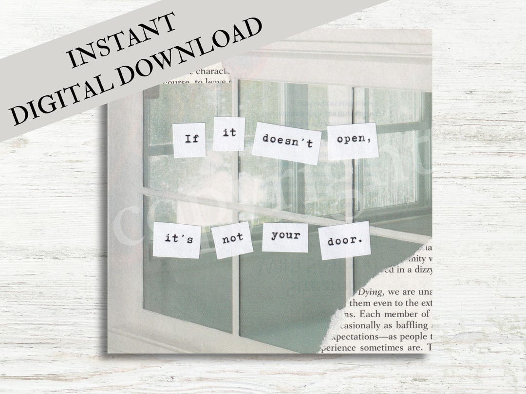 Aesthetic Quote Collage Print | Instant Digital Download ...