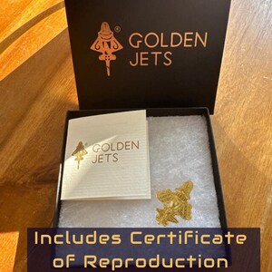 Quimbaya Flyer Lapel Pin REAL 24k Gold Plated Golden Jet-4 Lapel Pin ...