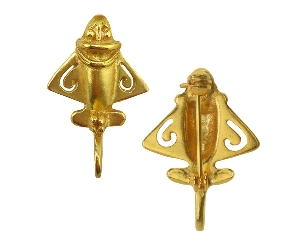 Quimbaya Flyer Brooch REAL 24k Gold Plated Golden Jet-3 Brooch Pin for ...