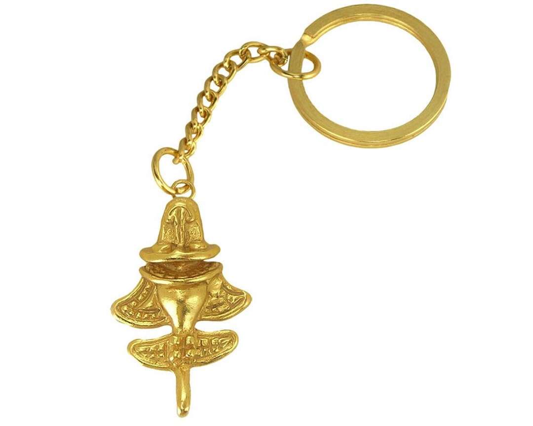 Quimbaya Flyer Key Ring REAL 24k Gold Plated Golden Jet-8 Ancient ...