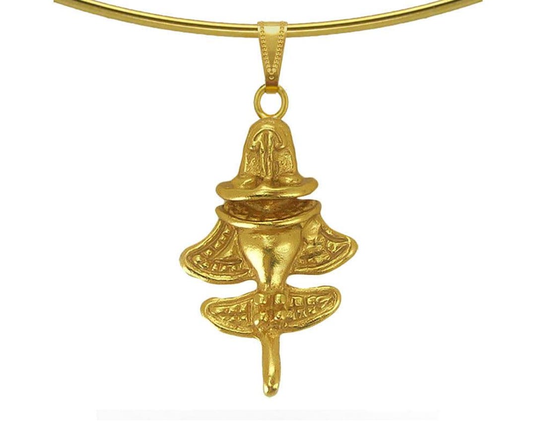 Quimbaya Flyer Pendant 24k GP Golden Jet-8 Ancient Astronaut Theorists ...