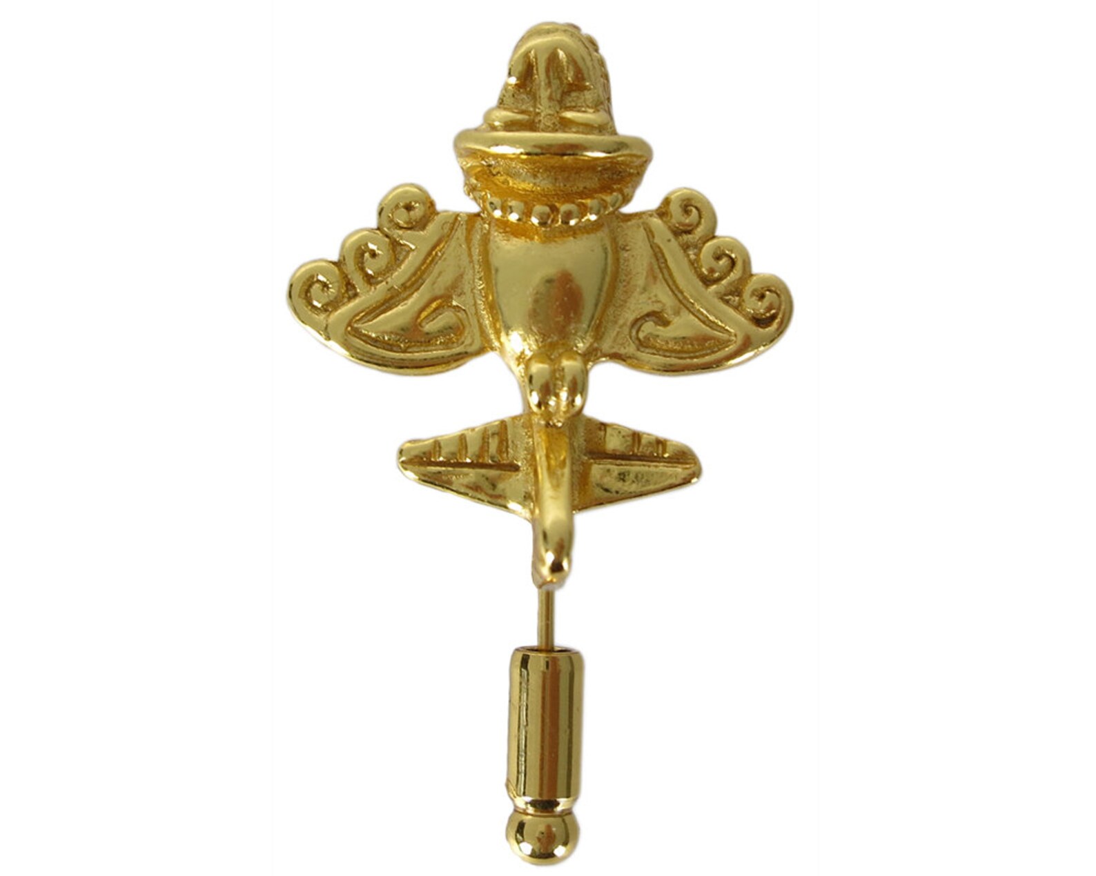 Quimbaya Flyer Ancient Aircraft Pin 24k Gold Plated Golden - Etsy