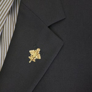 Quimbaya Flyer Ancient Aircraft Pin 24k Gold Plated 950 Silver Golden ...