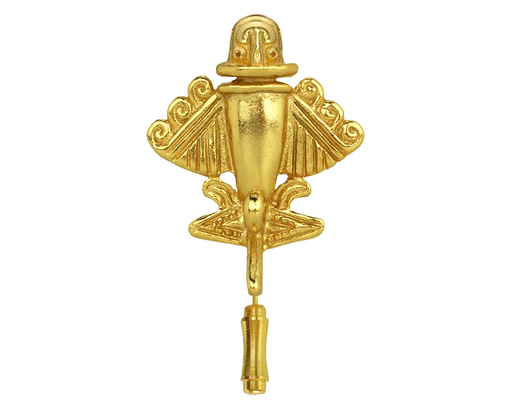 Quimbaya Flyer Ancient Aircraft Pin 24k Gold Plated Golden - Etsy