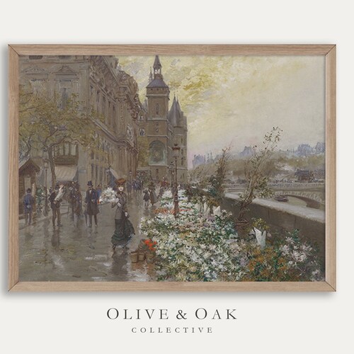 Paris Cityscape Painting / French Architecture Print / Neutral - Etsy