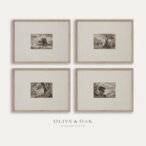 Vintage Print SET of 4 / Neutral Decor Wall Art PRINTABLE / - Etsy