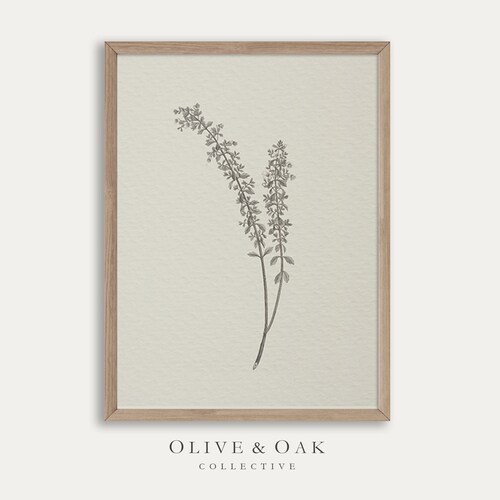 Simple Wall Art / Neutral Branch Drawing / Botanical Artwork - Etsy