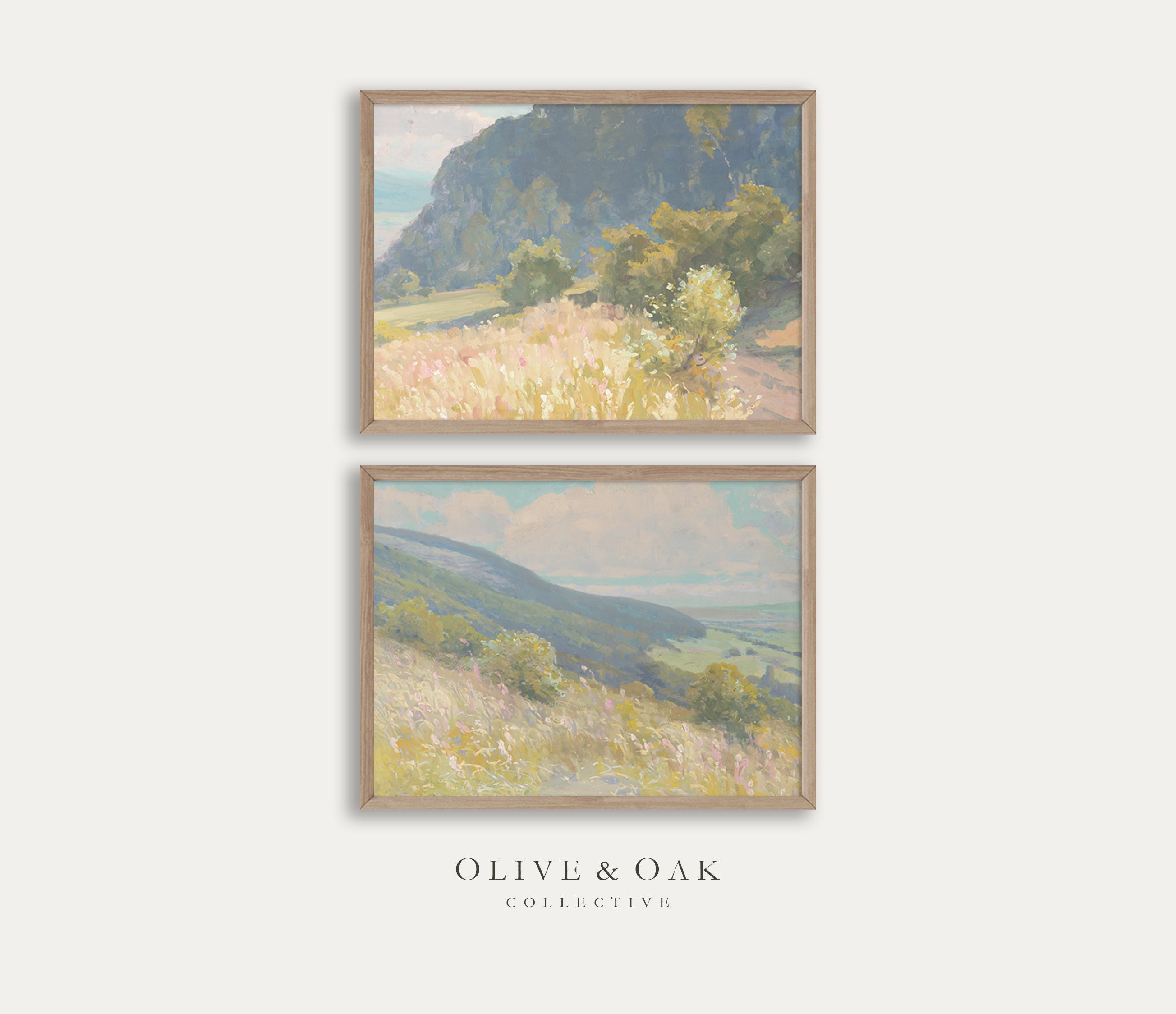 Colorful Landscape SET of 2 / Set of Spring Prints / Vintage - Etsy