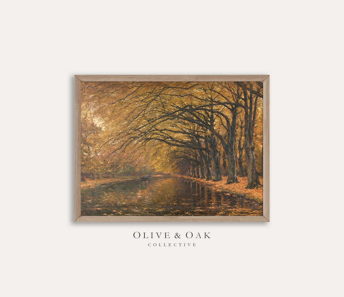 Fall Landscape Artwork Print / Autumn Wall Art / Fall - Etsy