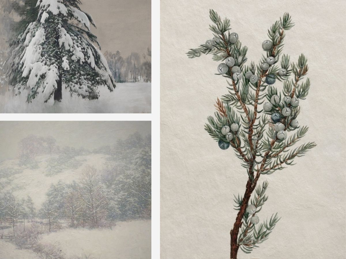 Set of 12 Winter Art Prints / Large Winter Decor Print Set / Cozy Decor ...
