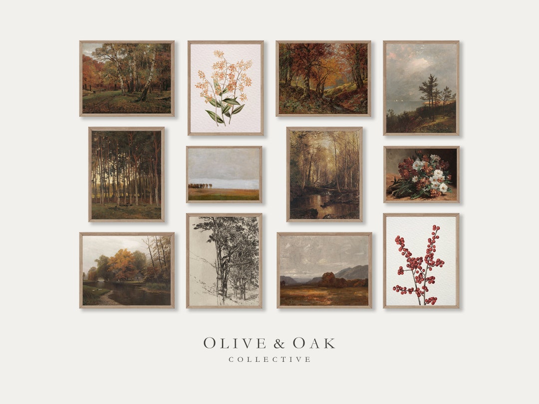 Set of 12 Fall Art Prints / Autumn Decor Art Prints Set / Printable ...