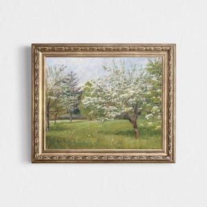 Spring Landscape Painting / PRINTABLE Spring Artwork / Vintage Art ...