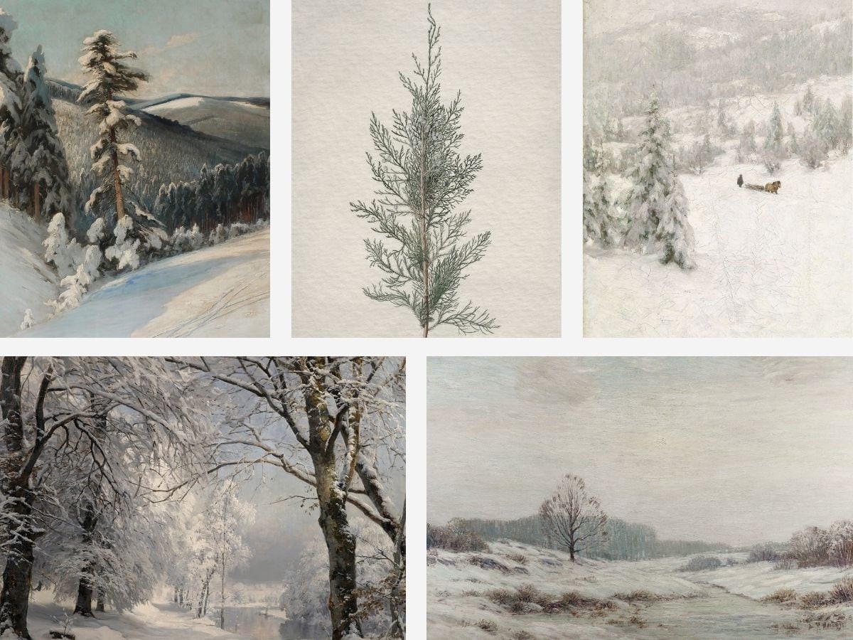 Set of 12 Winter Art Prints / Large Winter Decor Print Set / - Etsy