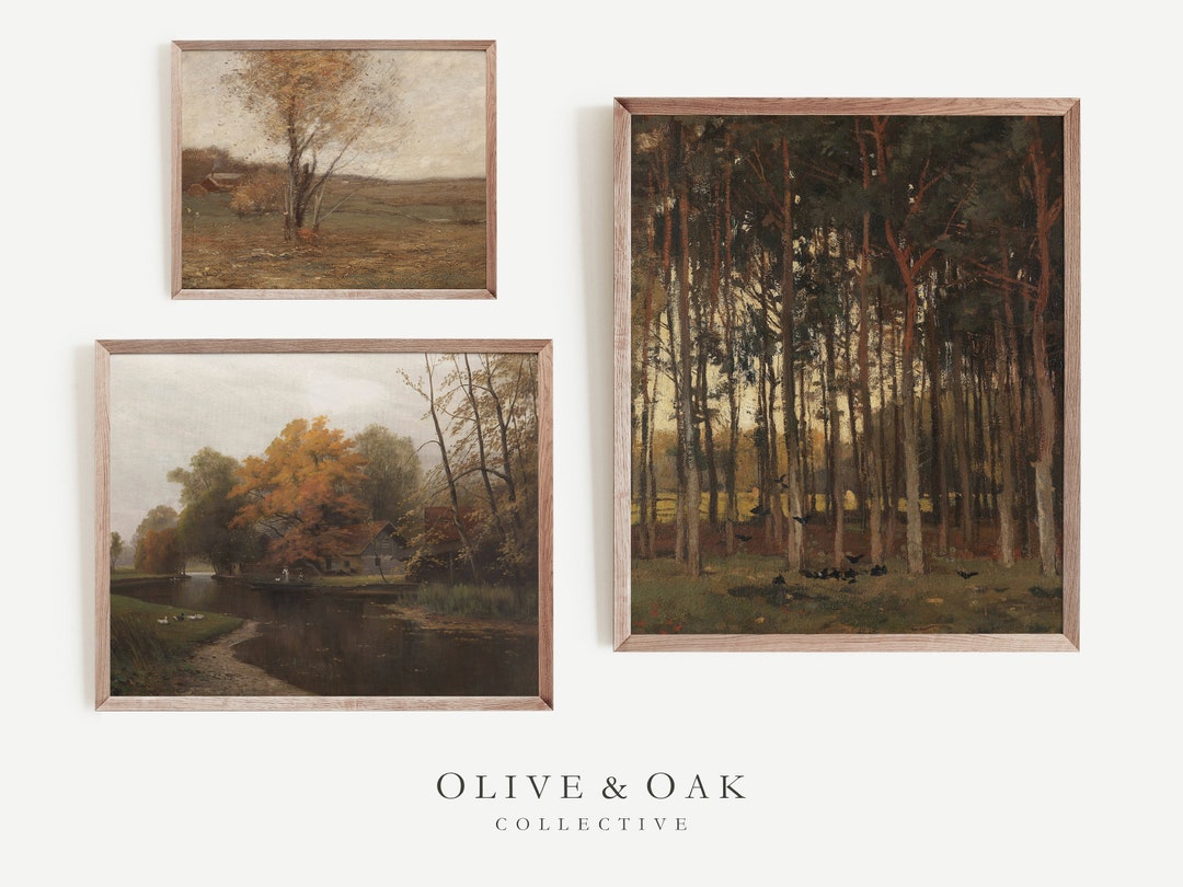 Autumn Print Set / Set of 3 Fall Art Prints / Printable Fall Artwork ...