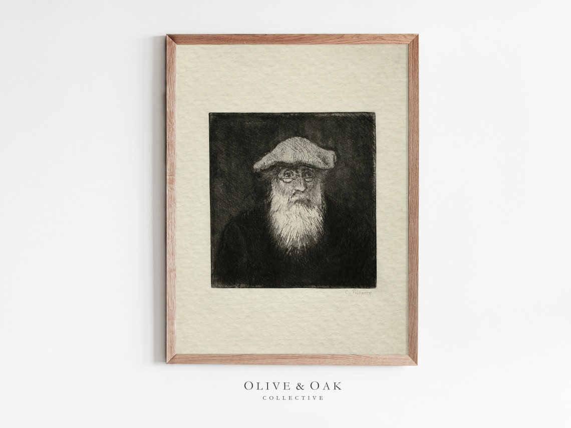 Vintage Sketch of Man / Antique Self Portrait Drawing Digital - Etsy