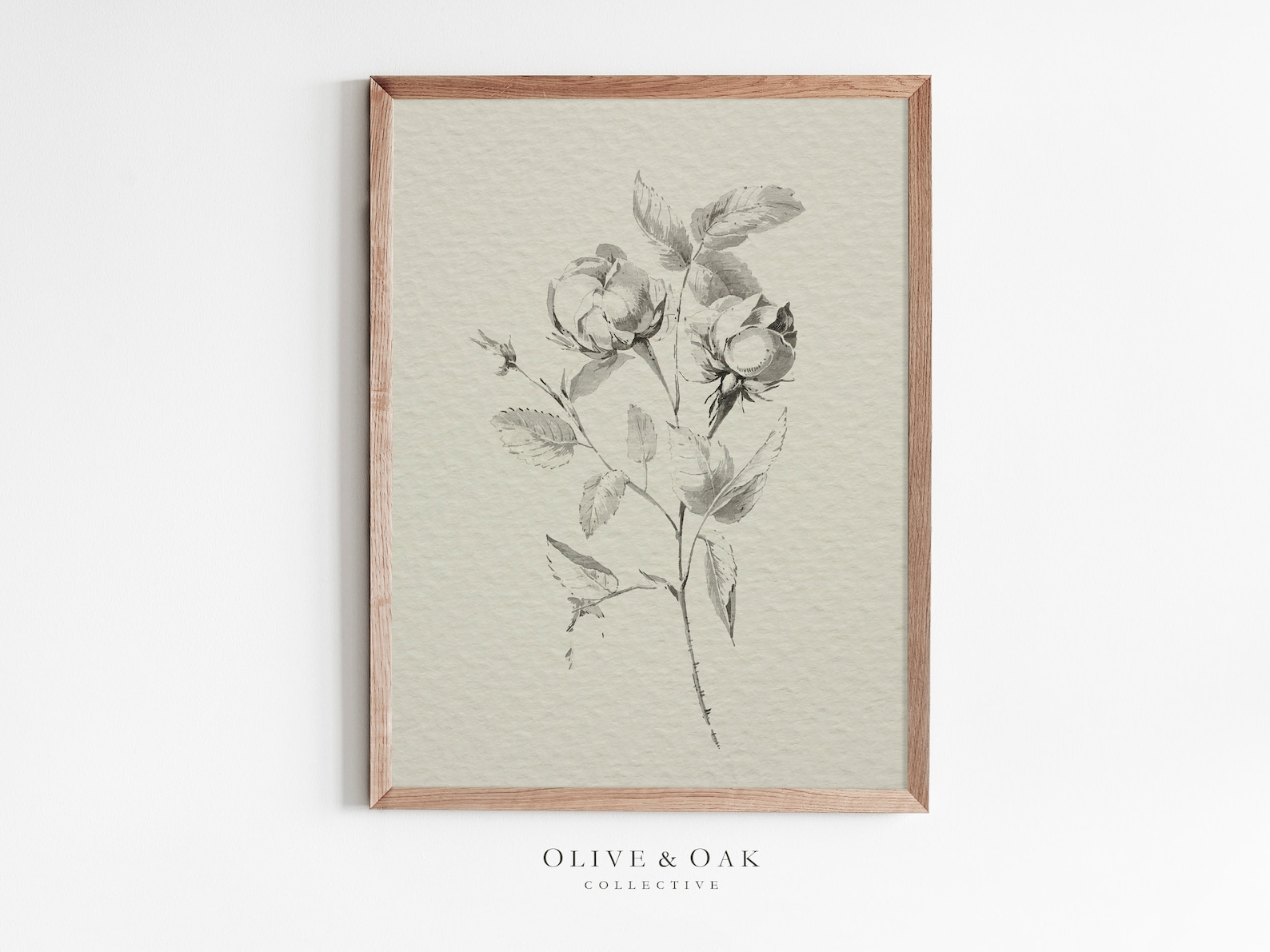 Vintage Flower Drawing Print / Rustic Botanical Sketch - Etsy