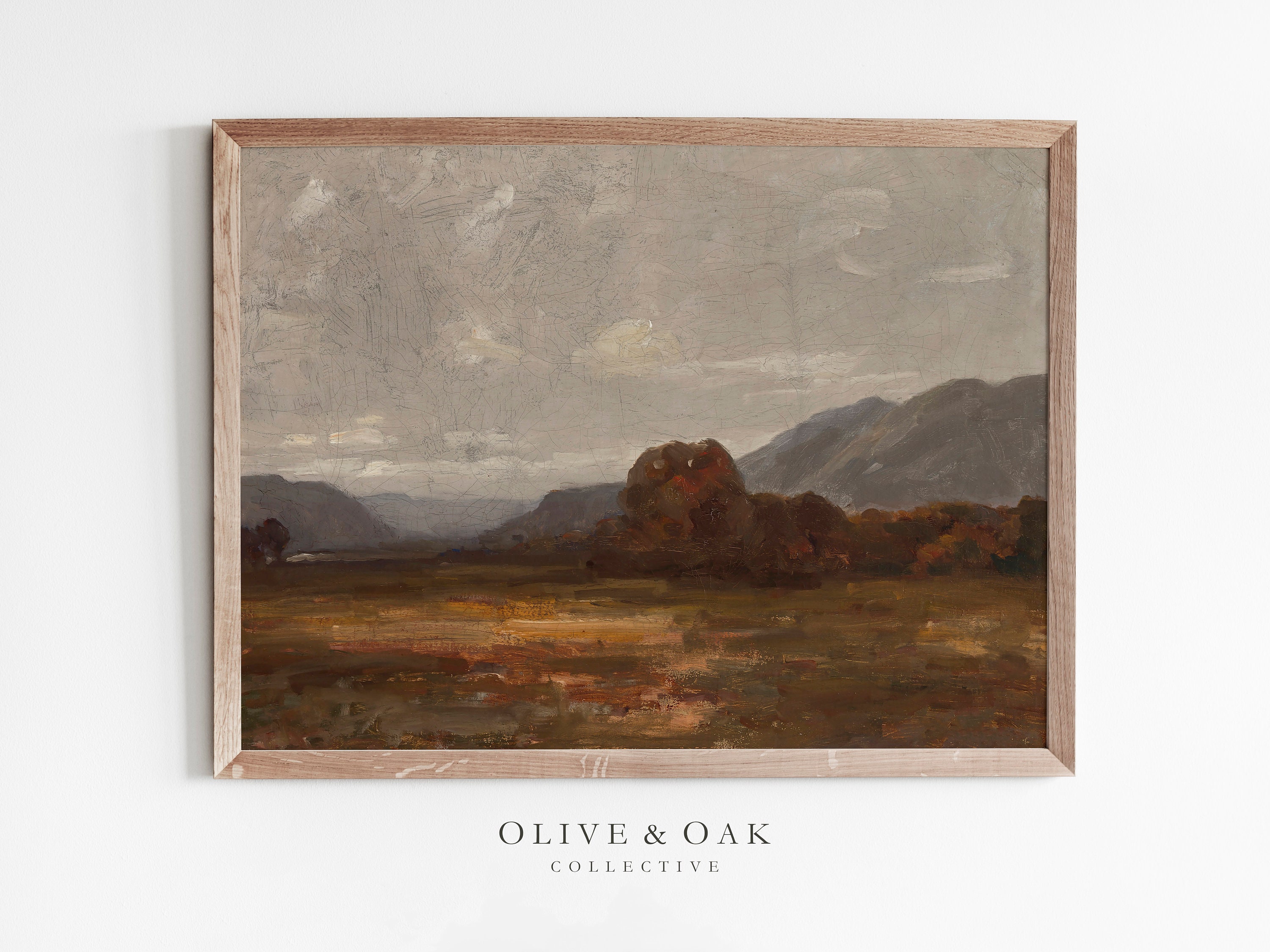 Fall Landscape Painting / Moody Art Print / Downloadable Wall Art ...
