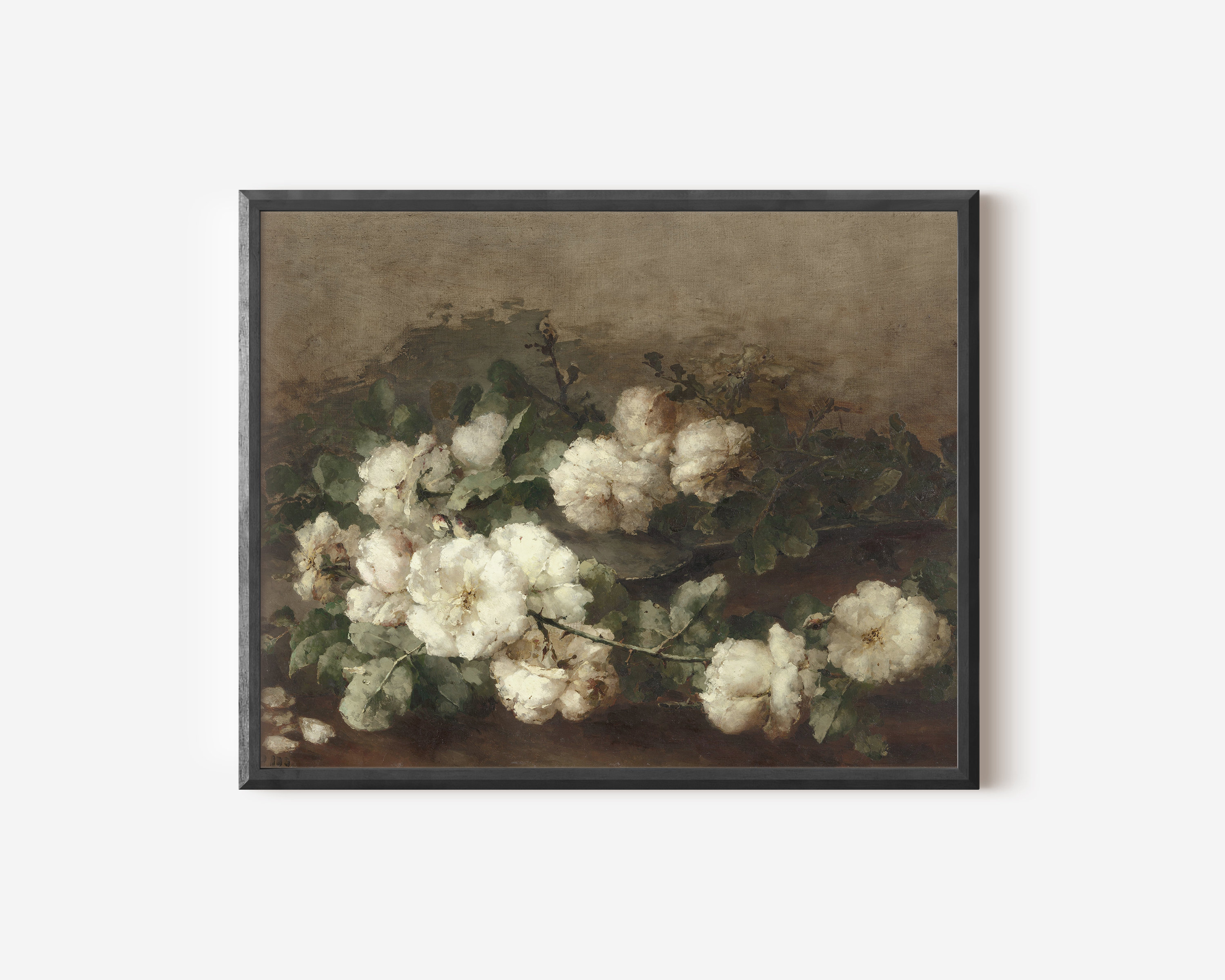 Neutral Wall Art / Flower Painting / Floral Art Print / Earth - Etsy