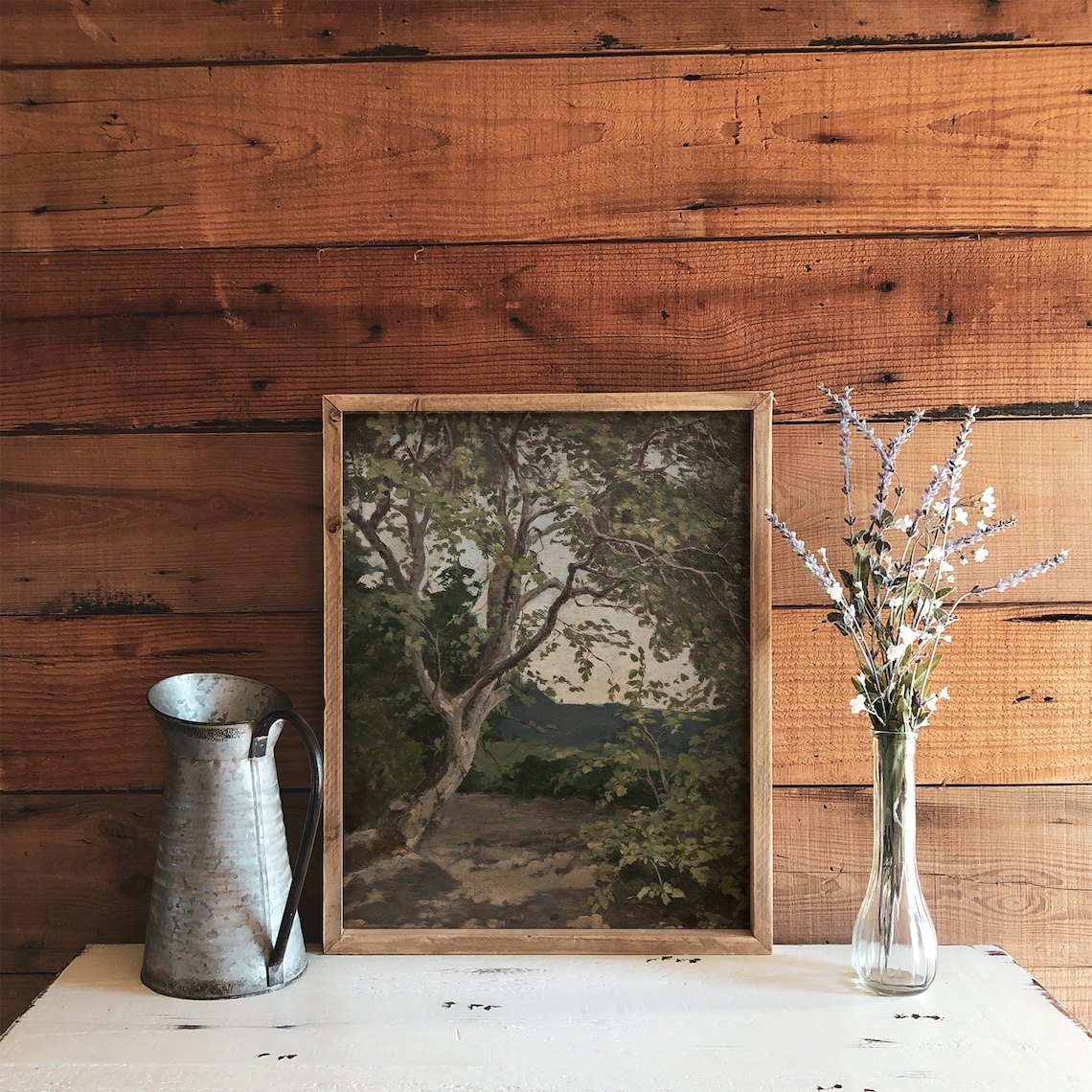 Vintage Tree Painting Print / Farmhouse Decor Art PRINTABLE / - Etsy