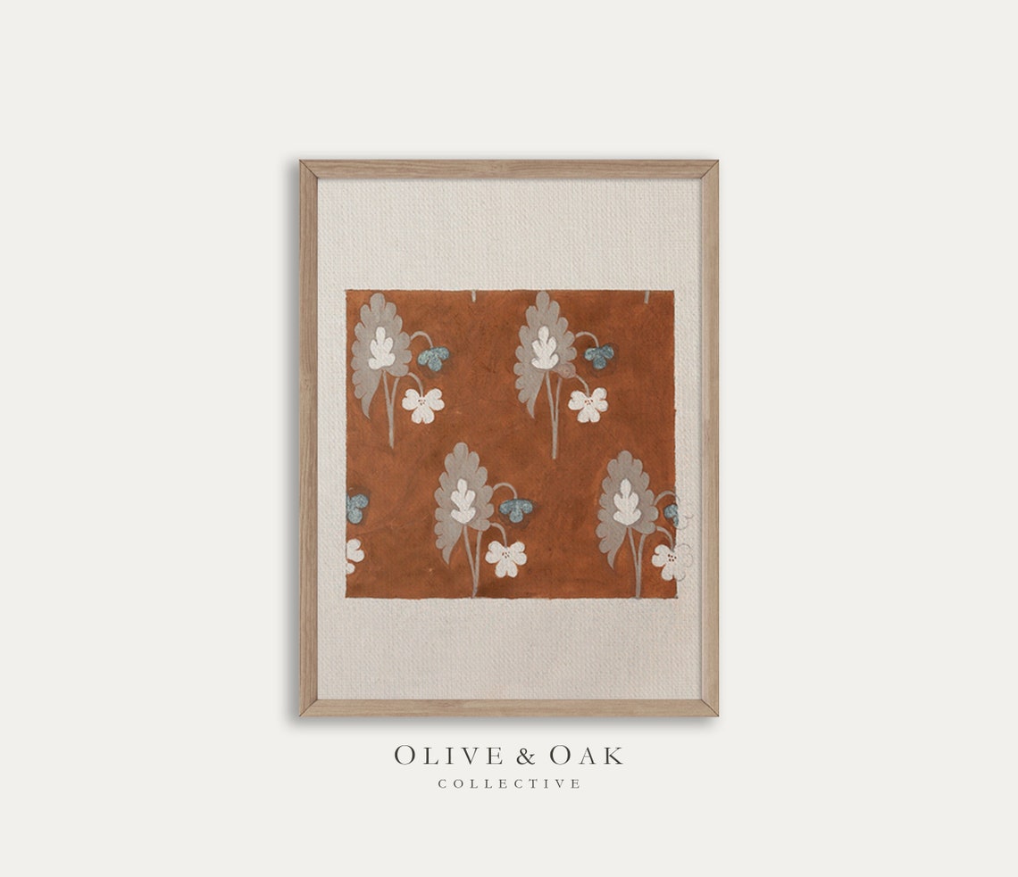 Vintage Floral Textile Print / Boho Eclectic Decor PRINTABLE / | Etsy