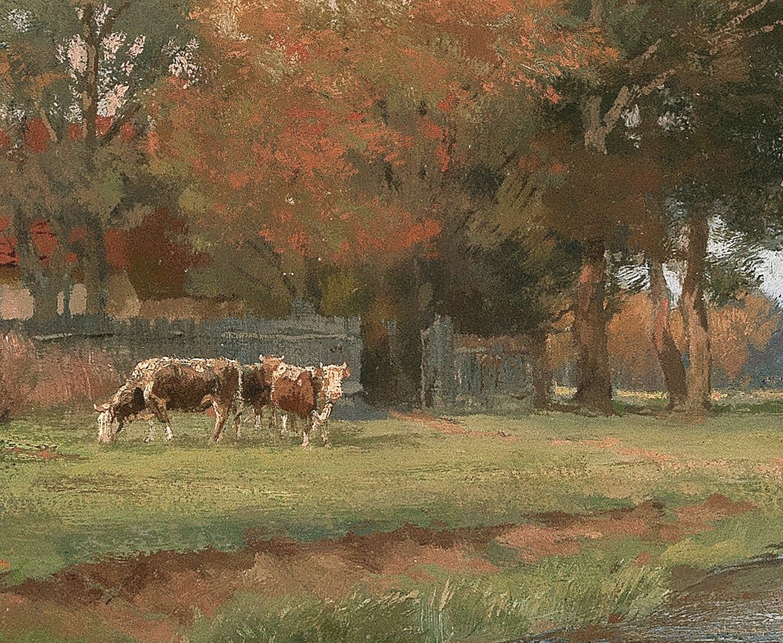 Vintage Farmhouse Landscape Print / Autumn Country Wall Decor - Etsy