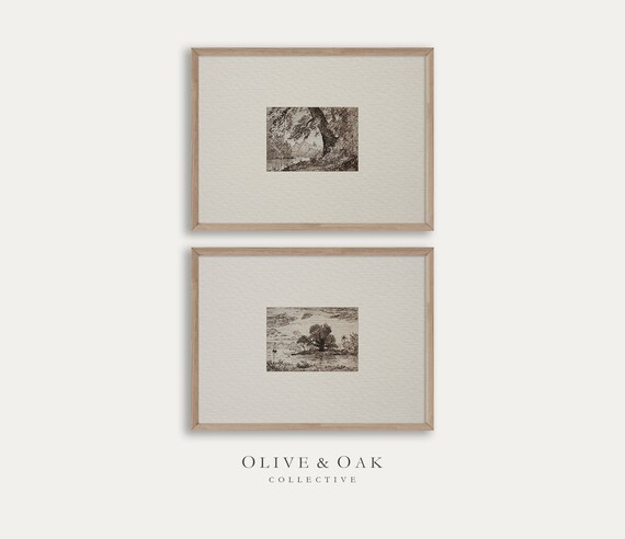 19th Century Art Vintage Architecture Print Neutral Rustic Decor ...